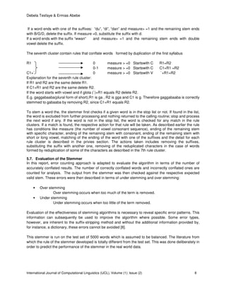 Designing a Rule Based Stemmer for Afaan Oromo Text | PDF