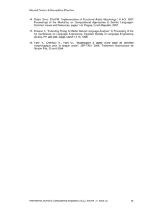 XMODEL: An XML-based Morphological Analyzer for Arabic Language | PDF | Programming Languages ...