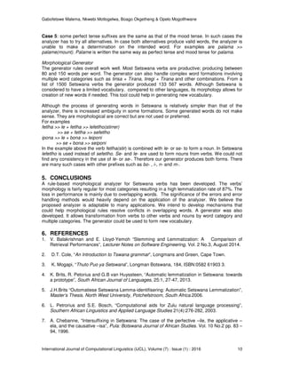 Setswana Verb Analyzer and Generator | PDF