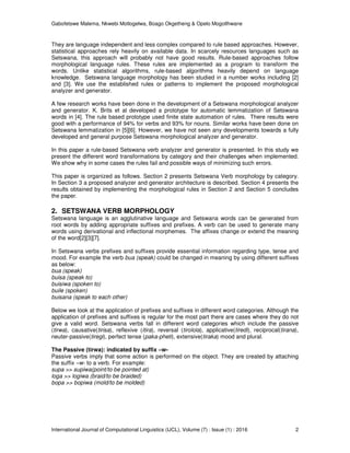 Setswana Verb Analyzer and Generator | PDF