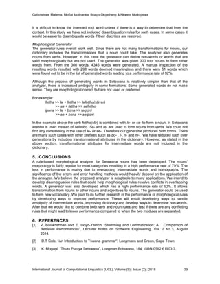 Setswana Noun Analyzer and Generator | PDF