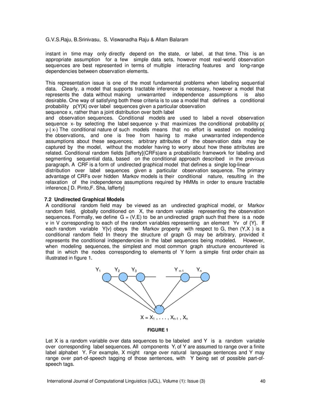 Named Entity Recognition for Telugu Using Conditional Random Field | PDF