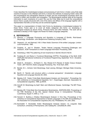 Deterministic Finite State Automaton of Arabic Verb System: A ...