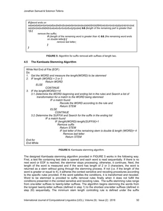 Designing A Rule Based Stemming Algorithm for Kambaata Language Text | PDF