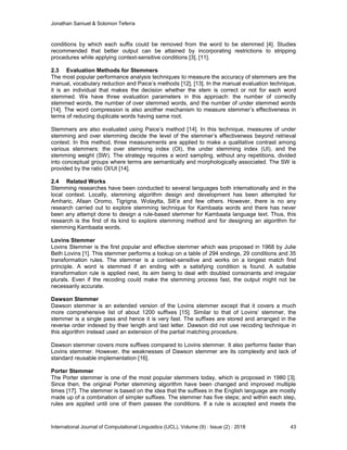 Designing A Rule Based Stemming Algorithm for Kambaata Language Text | PDF