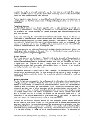 Designing A Rule Based Stemming Algorithm for Kambaata Language Text | PDF