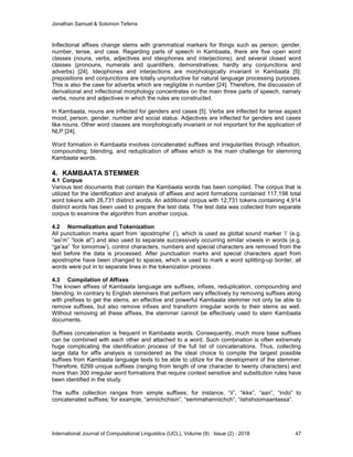 Designing A Rule Based Stemming Algorithm for Kambaata Language Text | PDF