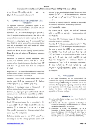 The Khalimsky Line Topology- Countability and Connectedness | PDF | Science