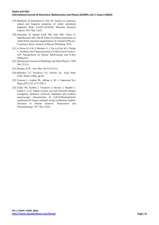 Synthesis, Characterization and Dielectric properties of Nanoparticles of Cobalt Doped Ferrite ...