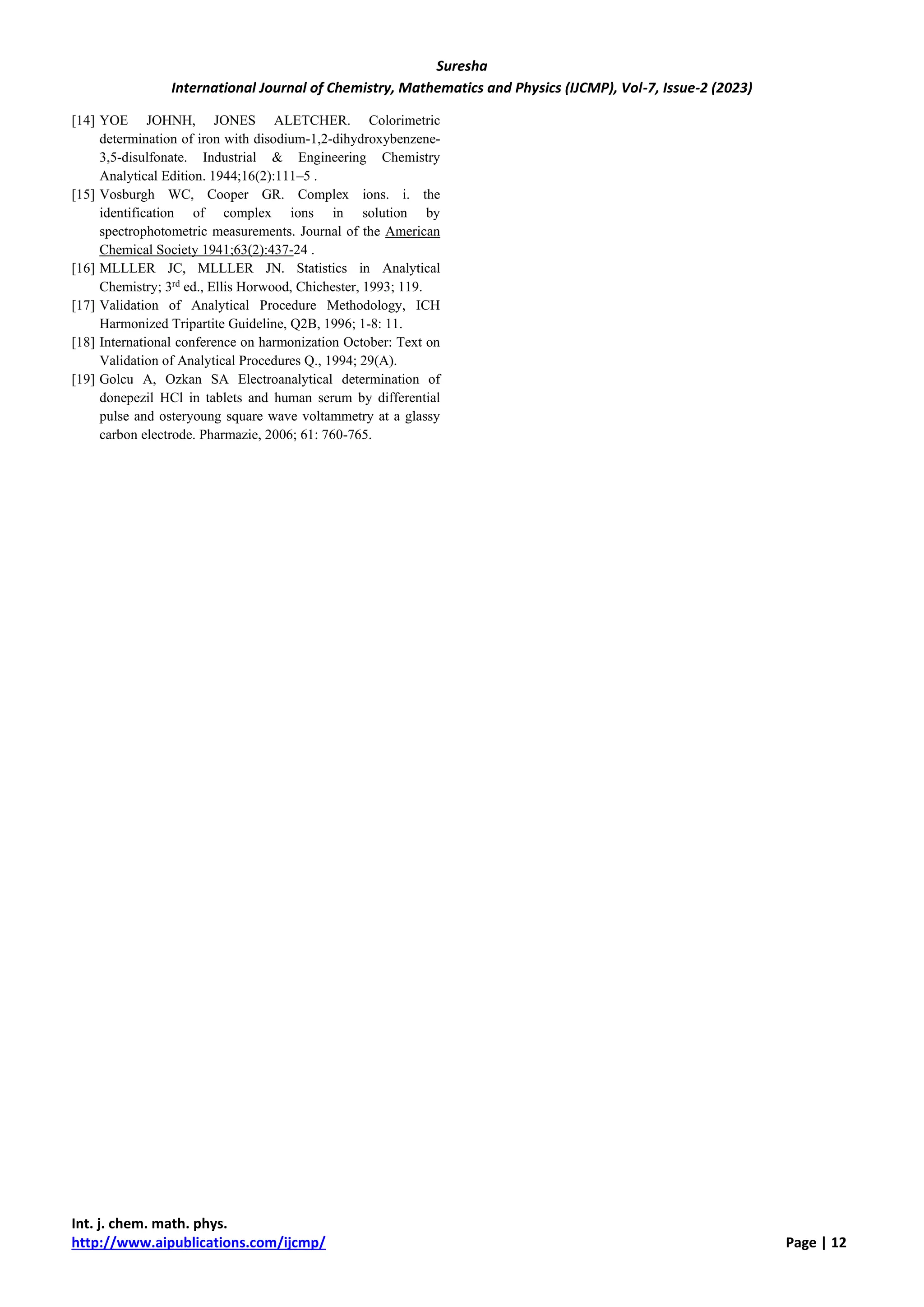 New Method for Spectrophotometric Determination of Furosemide in Pure Form and in Pharmaceutical ...