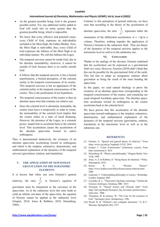 A Theological Approach to the Simplest Mathematical Explanation of the ...