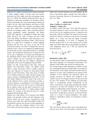A Method for Detection of Outliers in Time Series Data | PDF