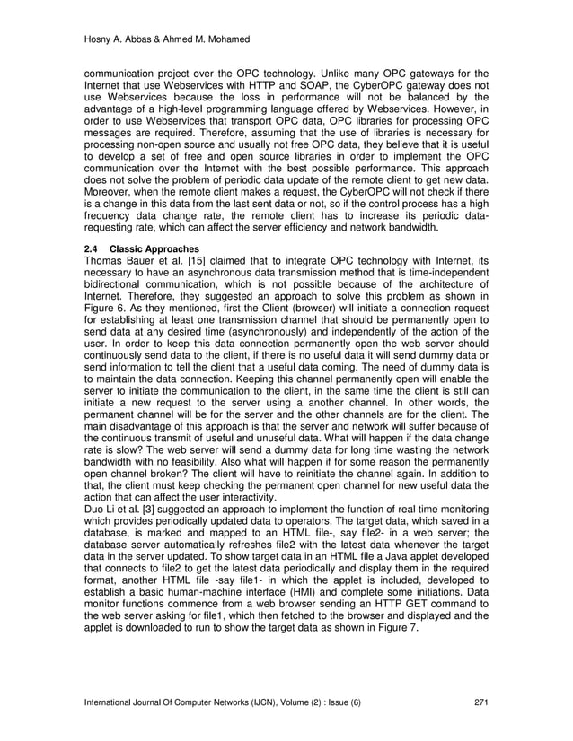 Review on the Design of Web Based SCADA Systems Based on OPC DA Protocol | PDF