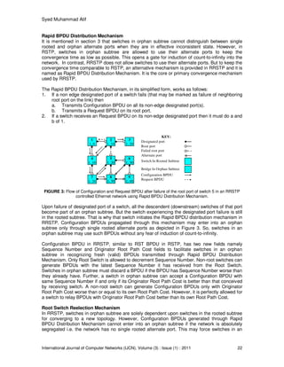 RRSTP: A Spanning Tree Protocol for Obviating Count-to-Infinity from Switched Ethernet Networks ...
