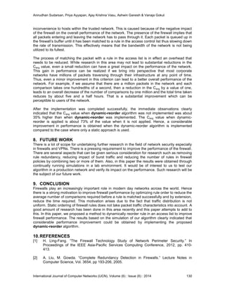 A Simple Traffic Aware Algorithm To Improve Firewall Performance | PDF | Computer Networking ...