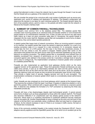 A Simple Traffic Aware Algorithm To Improve Firewall Performance | PDF | Computer Networking ...