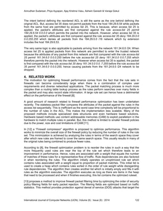 A Simple Traffic Aware Algorithm To Improve Firewall Performance | PDF | Computer Networking ...