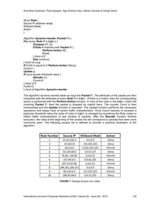 A Simple Traffic Aware Algorithm To Improve Firewall Performance | PDF | Computer Networking ...