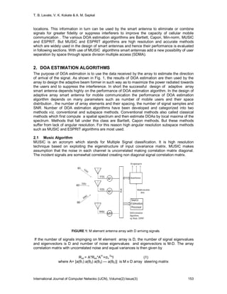 performance analysis of MUSIC and ESPRIT DOA estimation used in adaptive array smart antenna ...