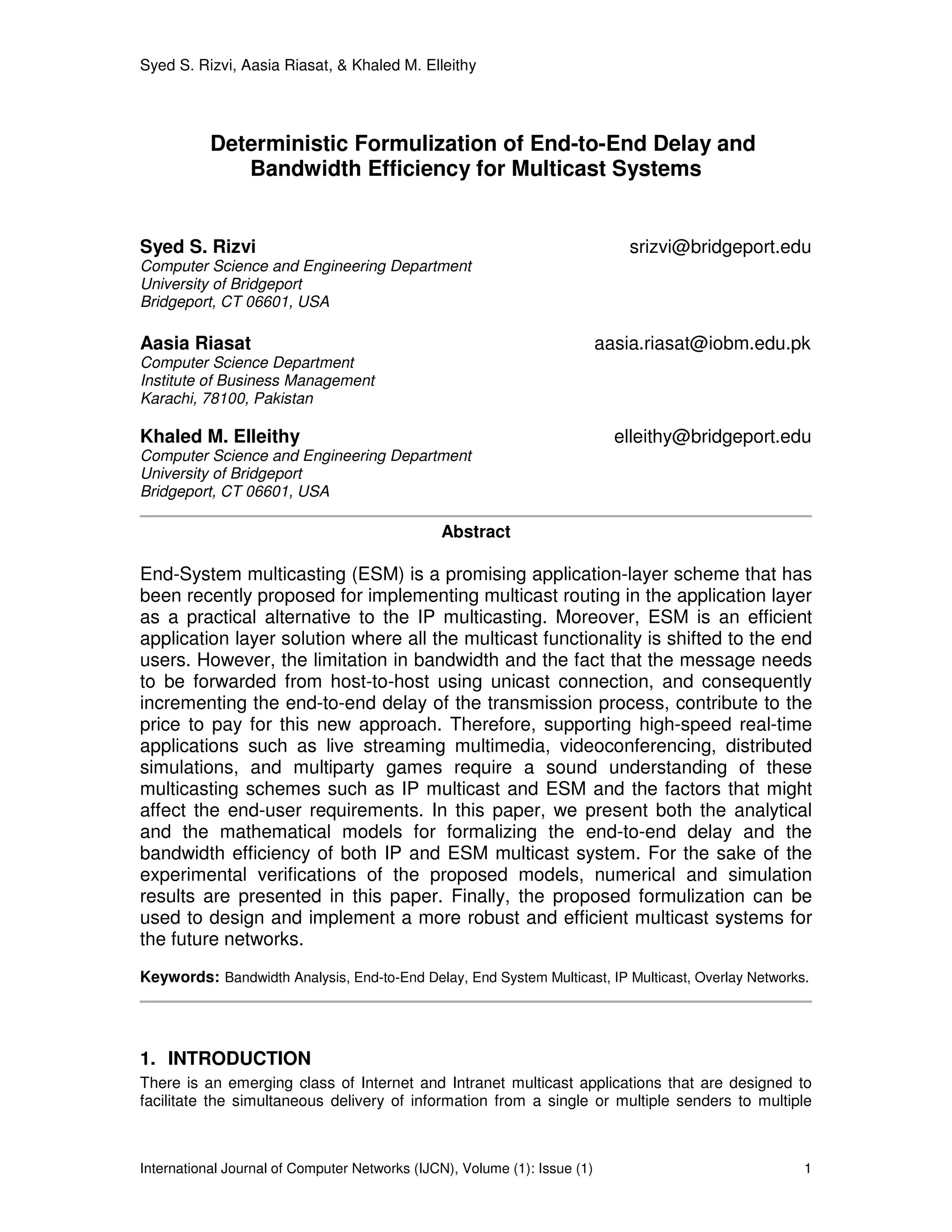 Deterministic Formulization Of End To End Delay And Bandwidth