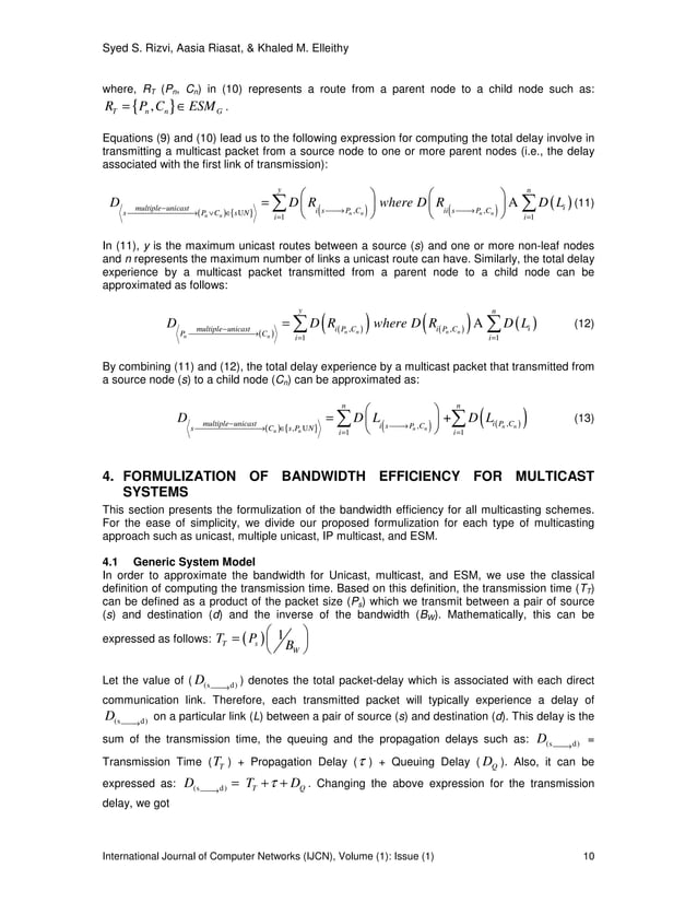 Deterministic Formulization Of End To End Delay And Bandwidth