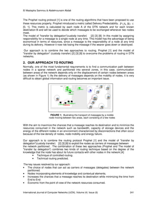 Routing in « Delay Tolerant Networks » (DTN) Improved Routing With ...