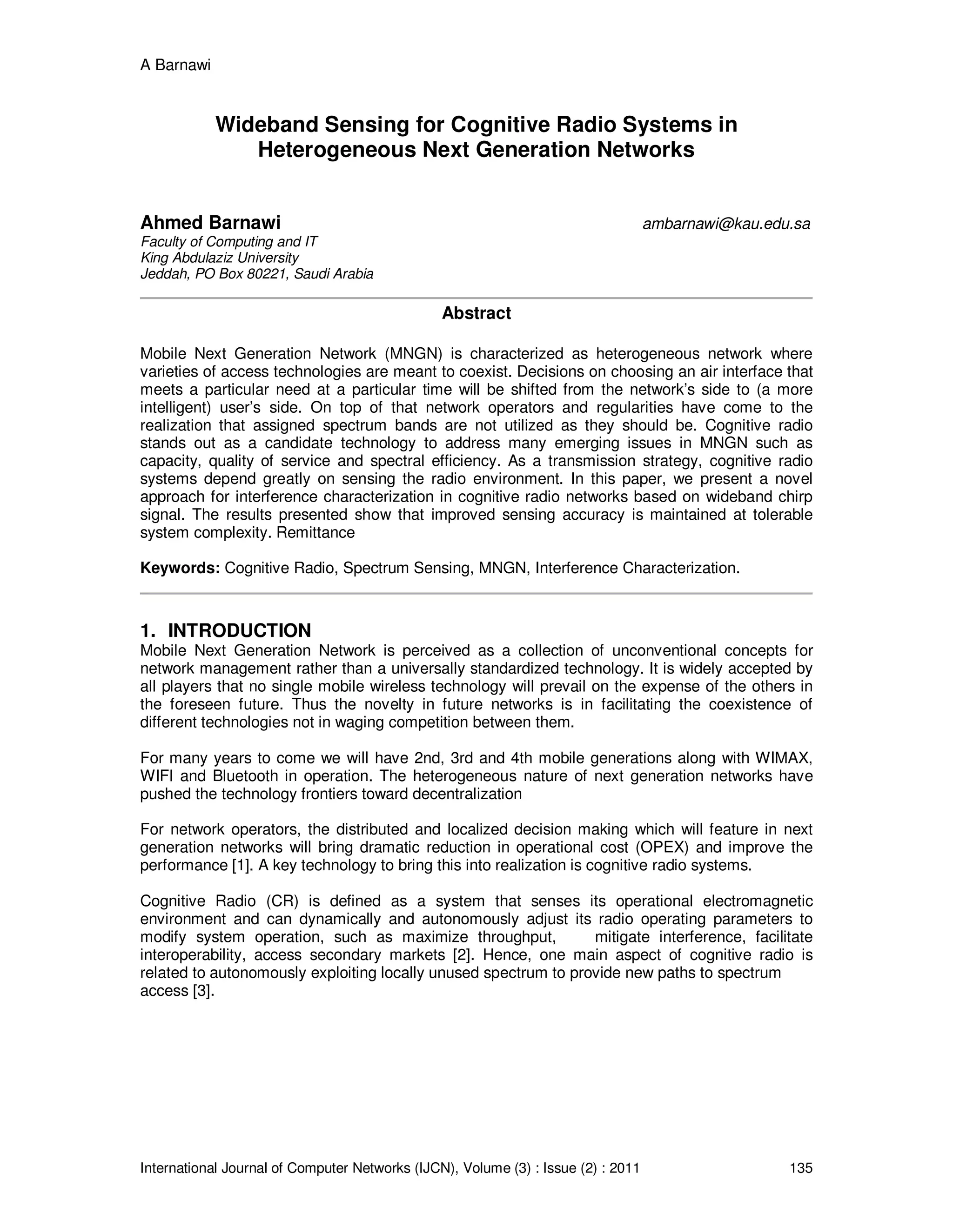 Wideband Sensing For Cognitive Radio Systems In Heterogeneous Next Generation Networks Pdf