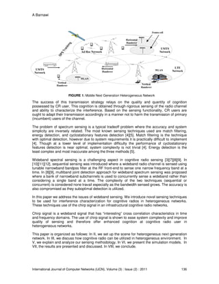 Wideband Sensing for Cognitive Radio Systems in Heterogeneous Next Generation Networks | PDF