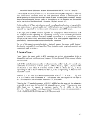 LTE QOS DYNAMIC RESOURCE BLOCK ALLOCATION WITH POWER SOURCE LIMITATION AND QUEUE STABILITY ...