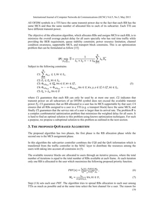 LTE QOS DYNAMIC RESOURCE BLOCK ALLOCATION WITH POWER SOURCE LIMITATION AND QUEUE STABILITY ...