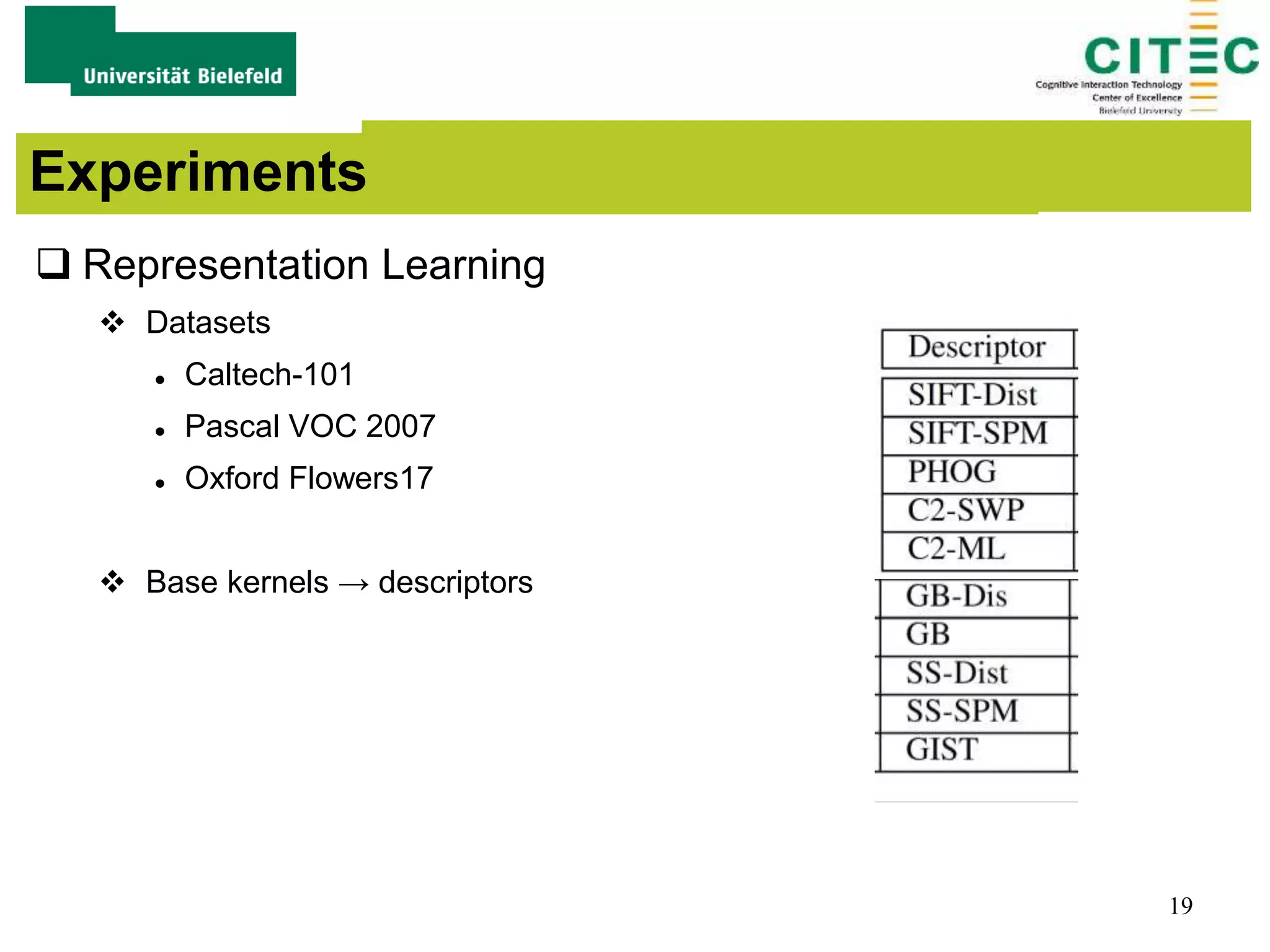 Large-Margin Multiple Kernel Learning for Discriminative Features Selection and Representation ...