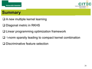 Large-Margin Multiple Kernel Learning for Discriminative Features Selection and Representation ...