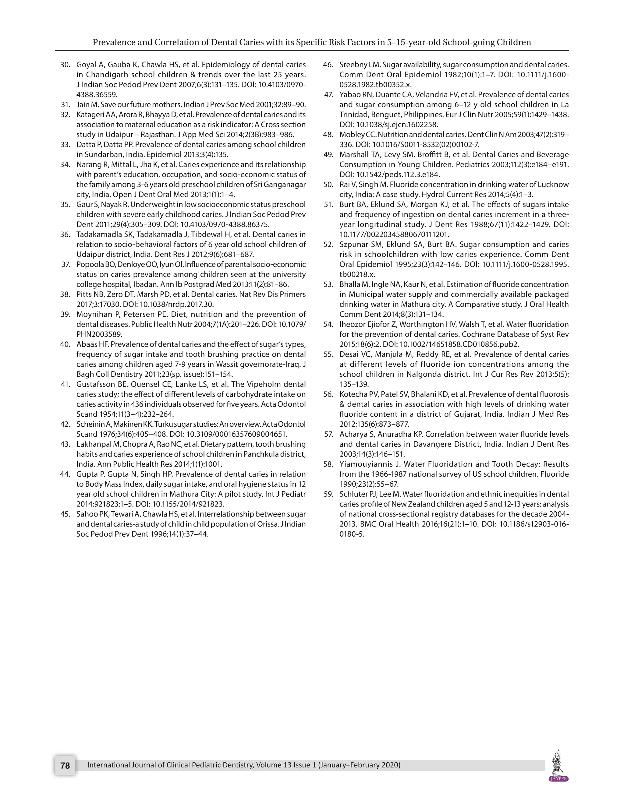 Dental Caries in school children | PDF