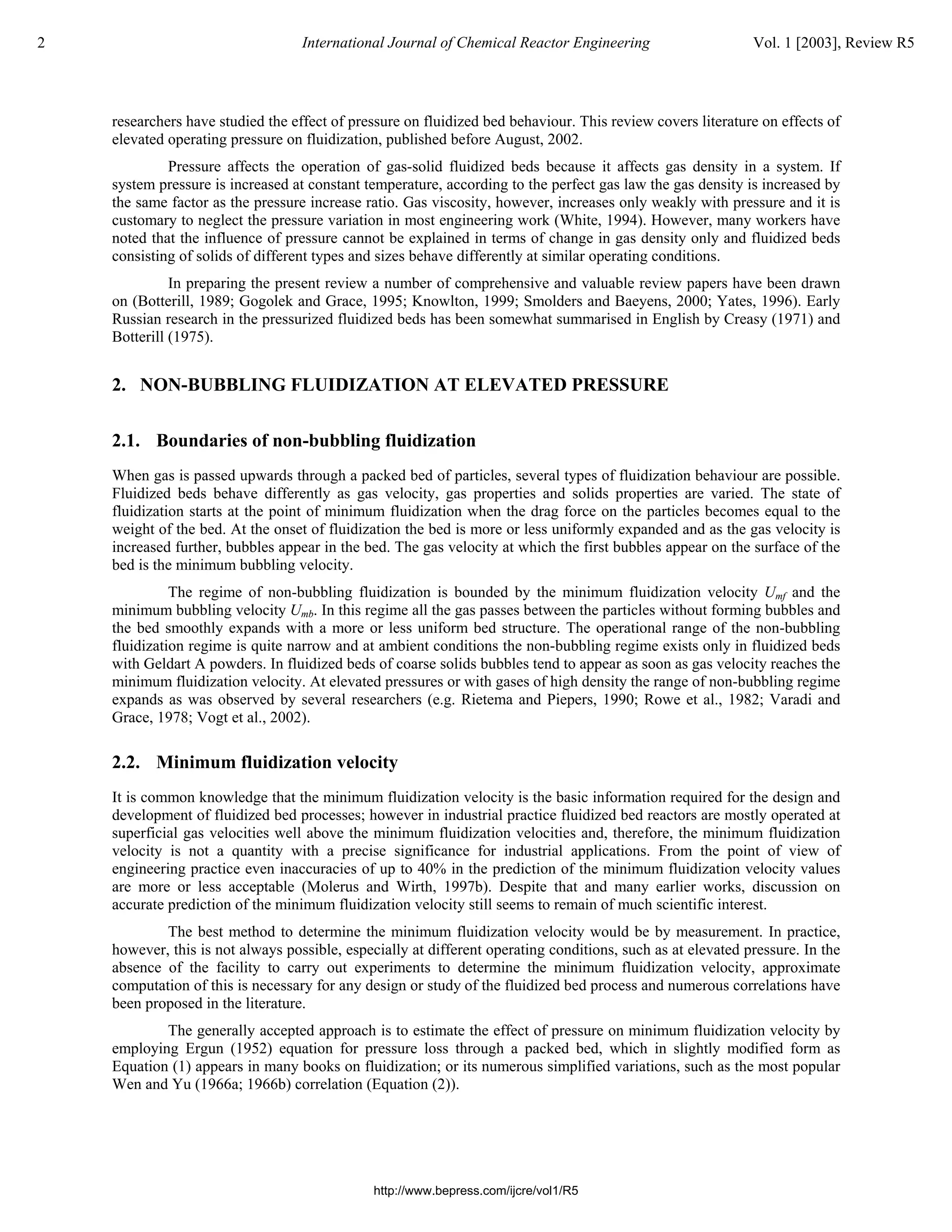Pressure effects on gas-solid fluidized bed behavior | PDF