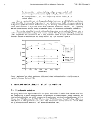 Pressure effects on gas-solid fluidized bed behavior | PDF