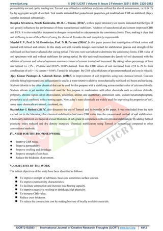 LABORATORY INVESTIGATION OF DIFFERENT ADDITIVES TO CHARACTERIZE THE ...