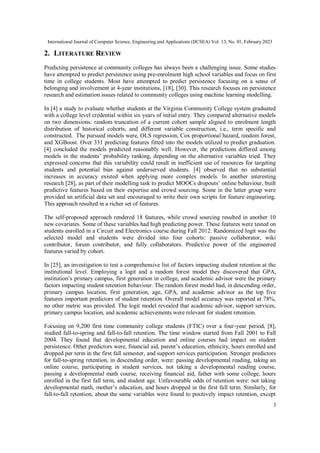 Estimation of Persistence at a Community College: A Comparison of Alternative Machine Learning ...