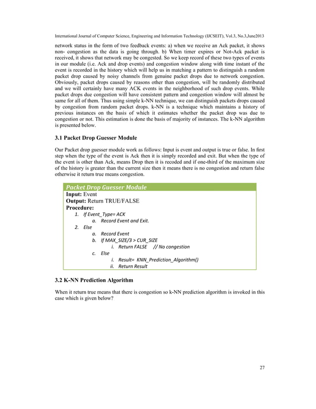 A packet drop guesser module for congestion Control protocols for high speed networks | PDF