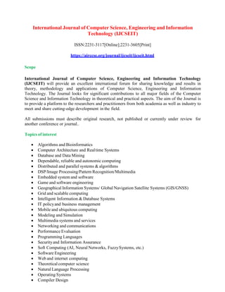 International Journal of Computer Science, Engineering and Information ...