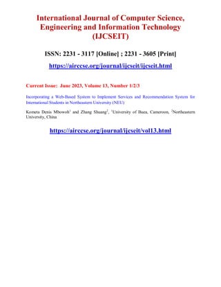 International Journal of Computer Science, Engineering and Information ...