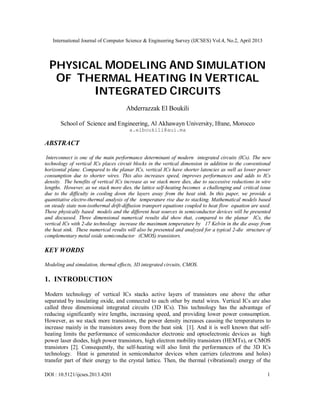 PHYSICAL MODELING AND SIMULATION OF THERMAL HEATING IN VERTICAL ...