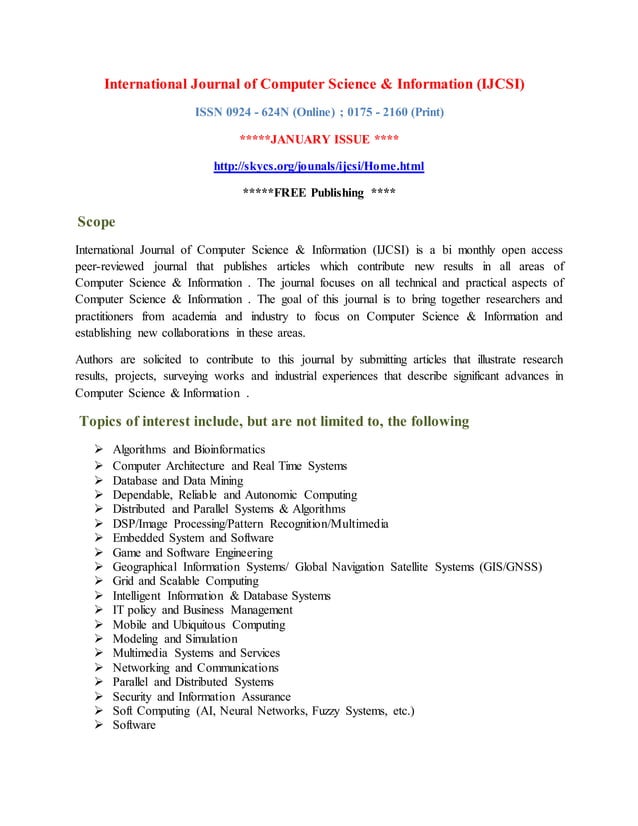 Ijcsi | PDF | Free Download