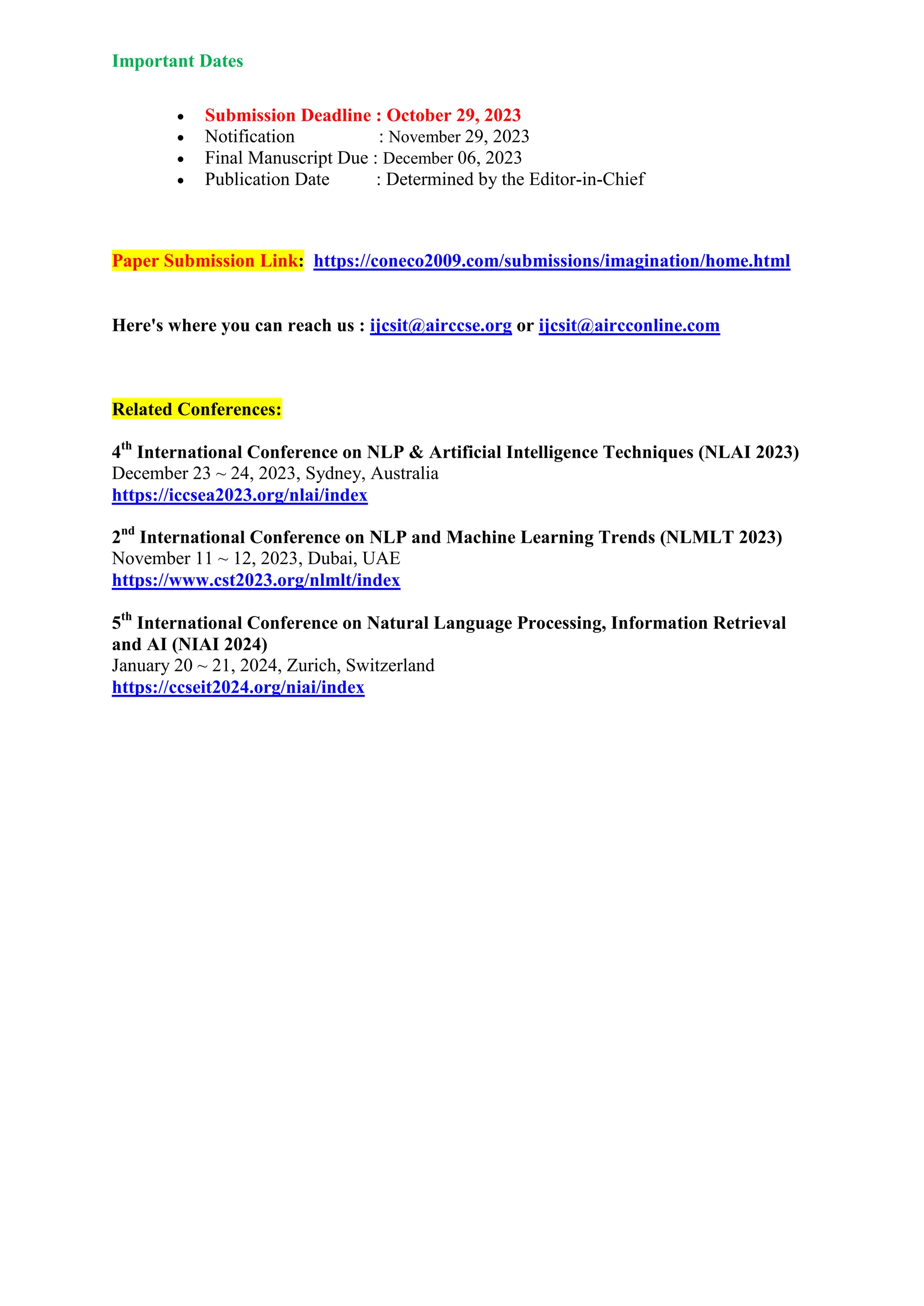 Paper Submission - International Journal of Computer Science & Information Technology (IJCSIT) | PDF