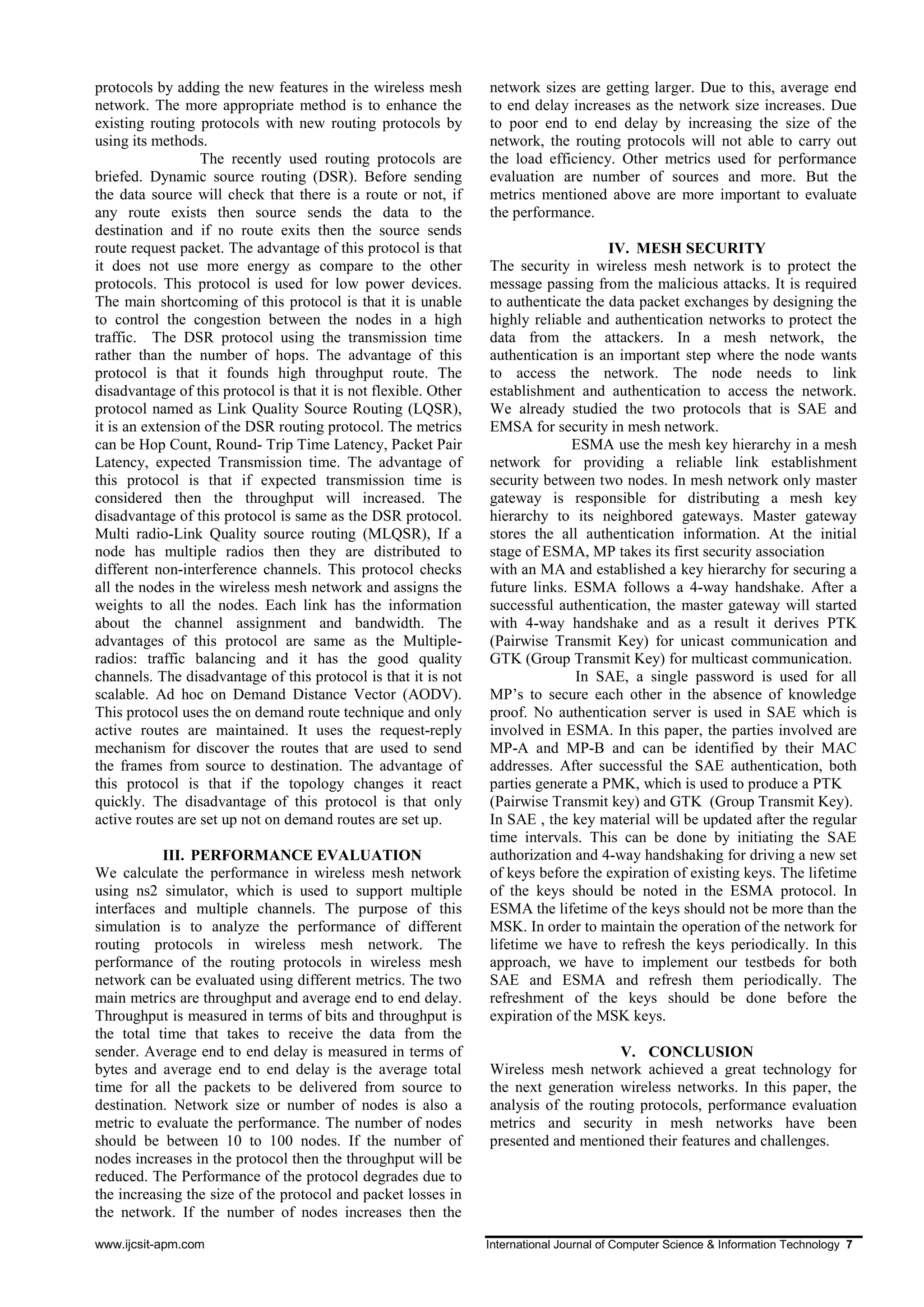 ANALYSIS OF ROUTING PROTOCOLS IN WIRELESS MESH NETWORK | PDF | Computer Networking | Computing