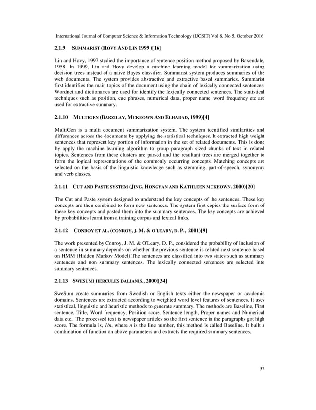 An Overview Of Extractive Based Automatic Text Summarization Systems Pdf