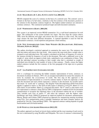 AN OVERVIEW OF EXTRACTIVE BASED AUTOMATIC TEXT SUMMARIZATION SYSTEMS | PDF