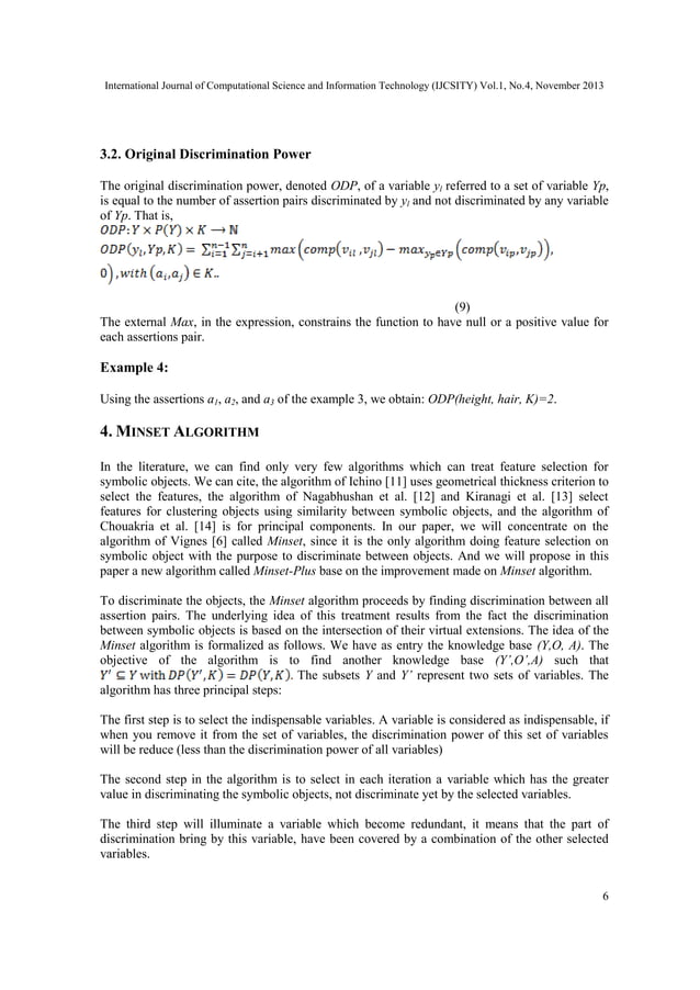 Feature Selection On Boolean Symbolic Objects Pdf