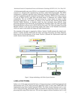 HARDWARE SOFTWARE CO-SIMULATION FOR TRAFFIC LOAD COMPUTATION USING MATLAB SIMULINK MODEL ...