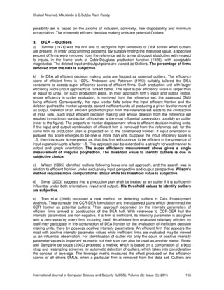 Outliers In Data Envelopment Analysis | PDF