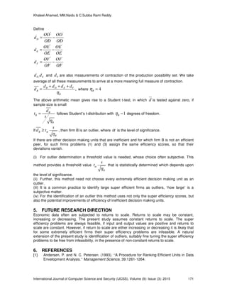 Outliers In Data Envelopment Analysis | PDF
